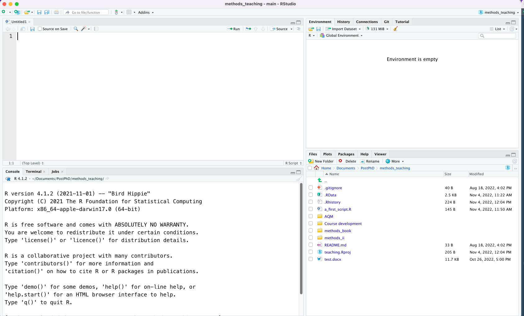 The R Student’s Companion - 3 Getting started with R and RStudio: Projects, working directory ...