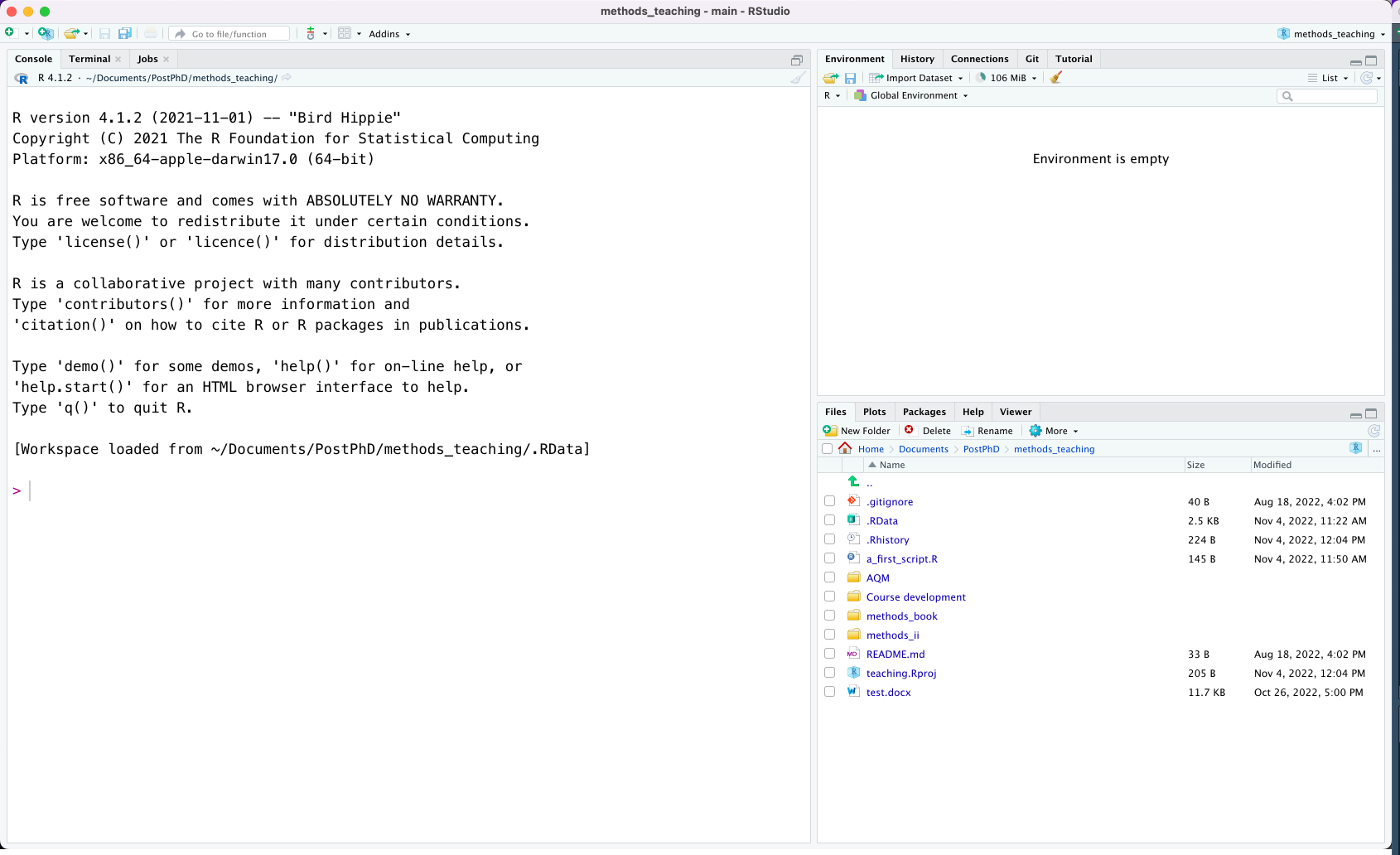 The R Student’s Companion - 3 Getting started with R and RStudio: Projects, working directory ...